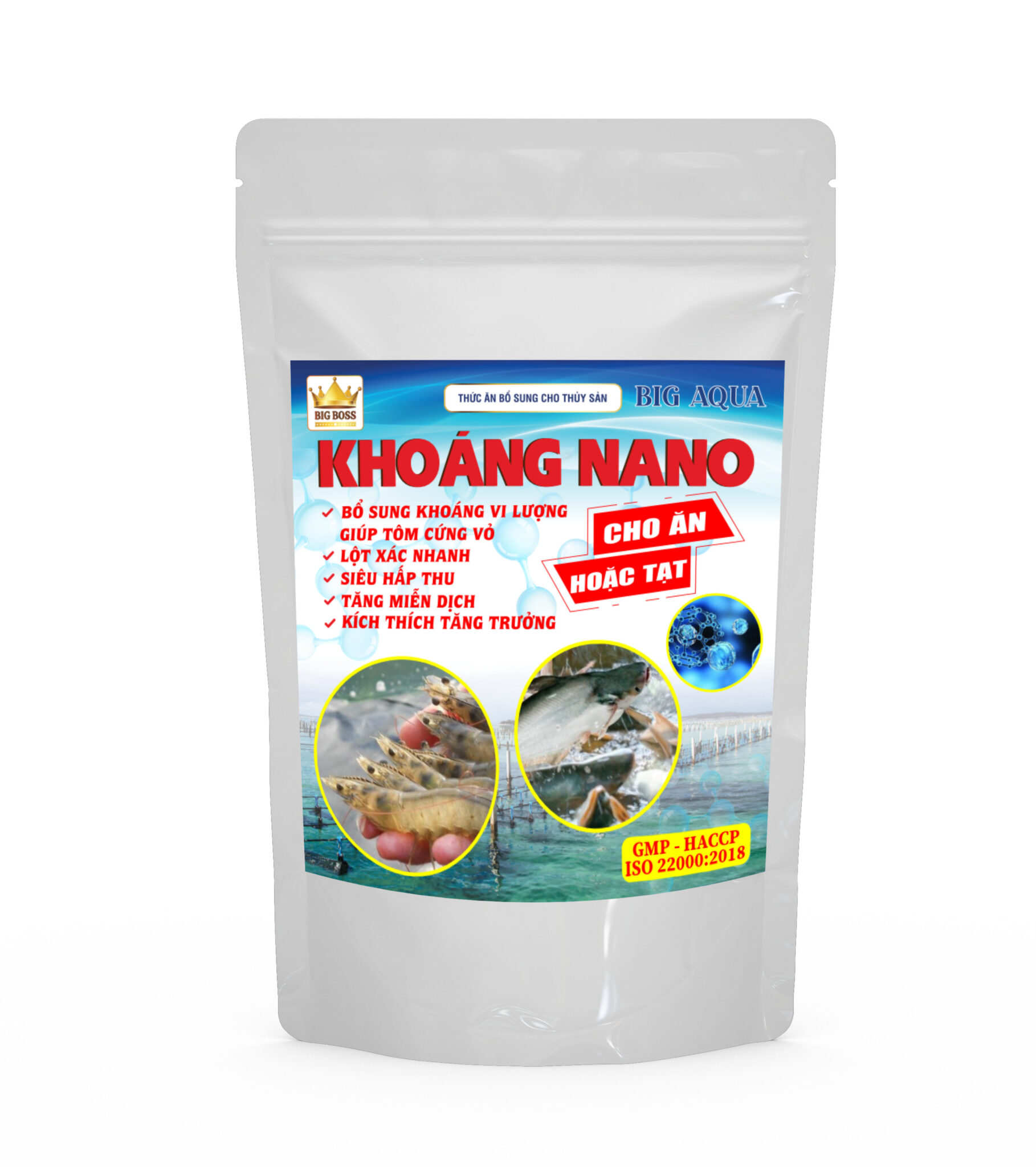 KHOÁNG NANO VI LƯỢNG - 1KG. Giải độc và chống lại các yếu tố gây hại. Giúp tôm, cá mau lớn, giảm ...