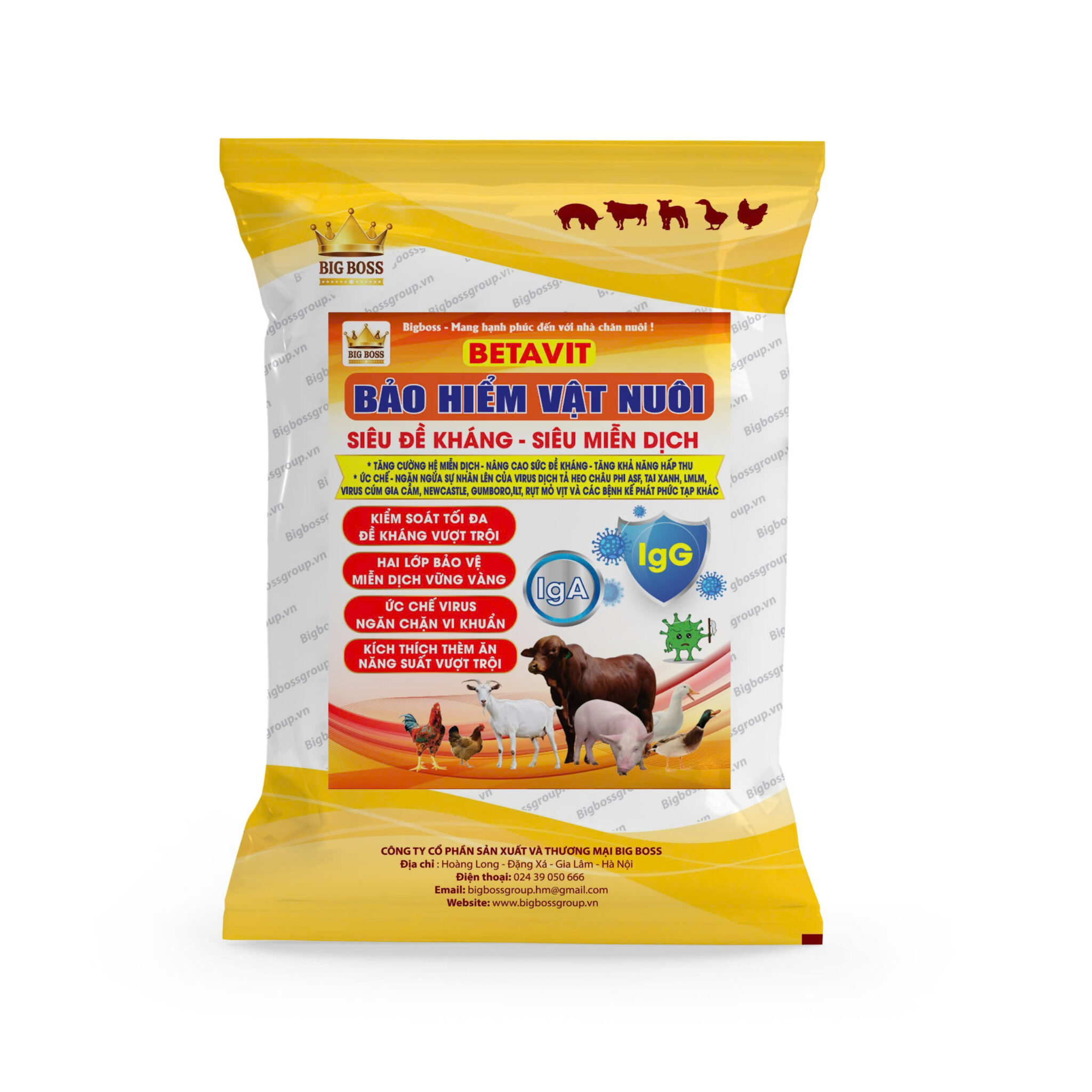 BETAVIT - BẢO HIỂM VẬT NUÔI. 1KG - Thuốc Thú Y Big Boss